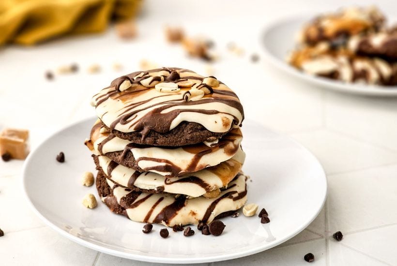 Soft & Chewy Snickers Cookie Recipe - The Farm Girl Gabs®